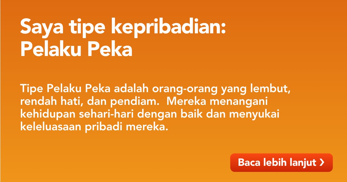 Pelaku Peka (saya tipe kepribadian)