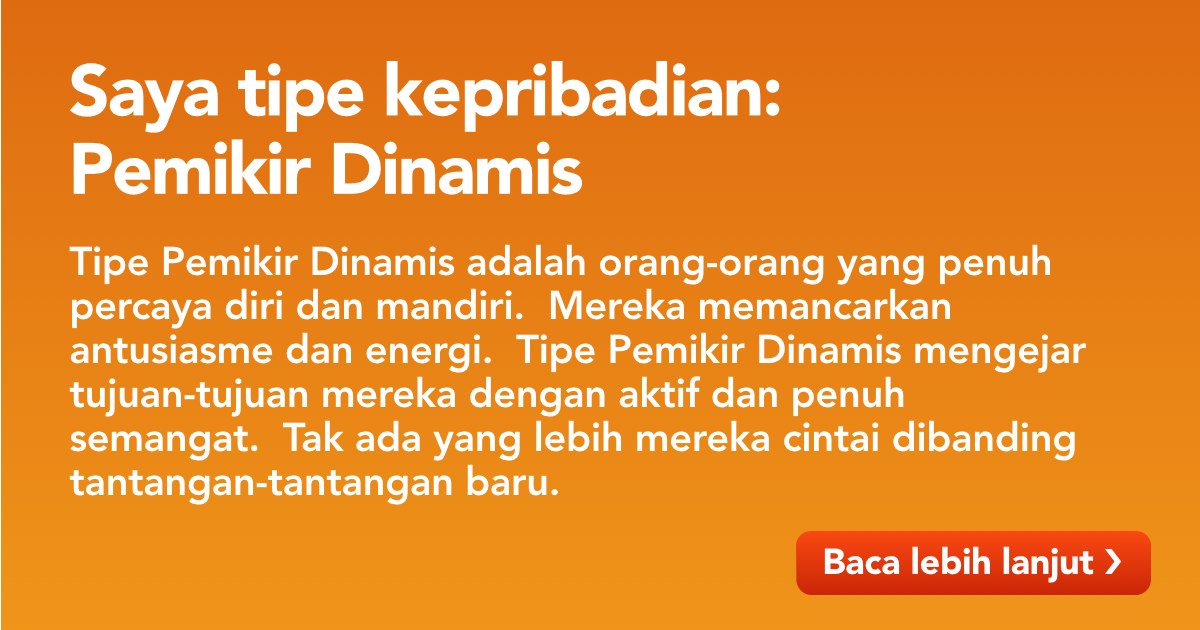 Pemikir Dinamis (saya tipe kepribadian)